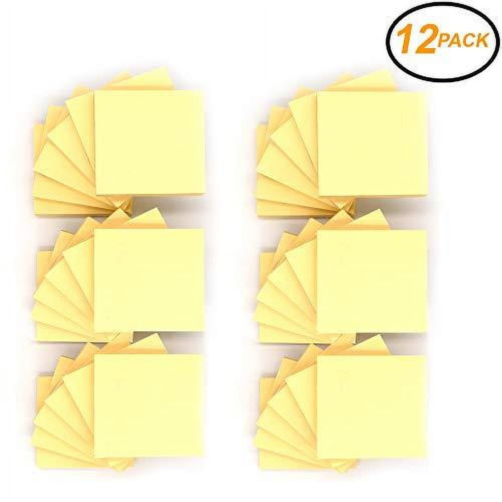 Sticky Notes Stick It Stickies Plain Canary Yellow Small 3" x 3" Square ...