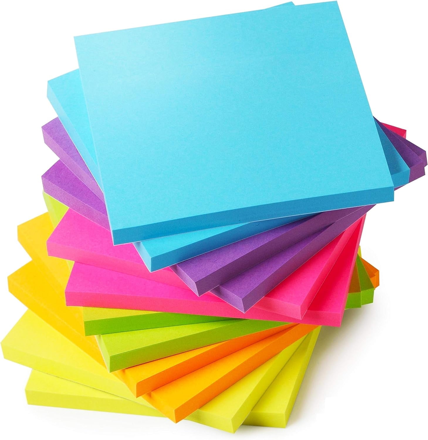 Sticky Notes, Sticky Notes 3x3 inch, 12 Pads, Colored Sticky Notes ...