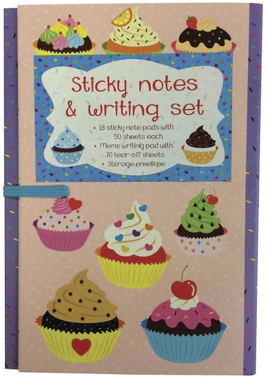 Sticky Notes and Writing Set: Cupcakes : Fabulous Wallet-Style Folder ...