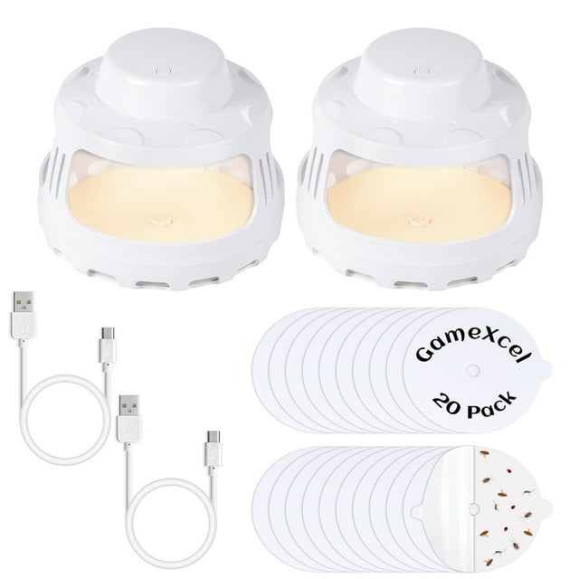 Sticky Pad Flea Trap With 20 Glue Discs And 7 Led Lights Natural Insect Trap Pest Control For
