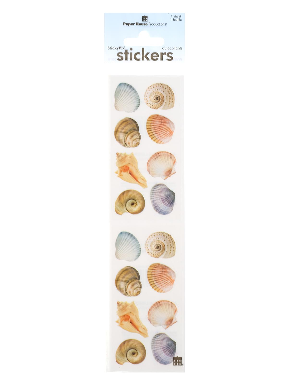 Sticky Pix Stickers sea shells (pack of 12) - Walmart.com
