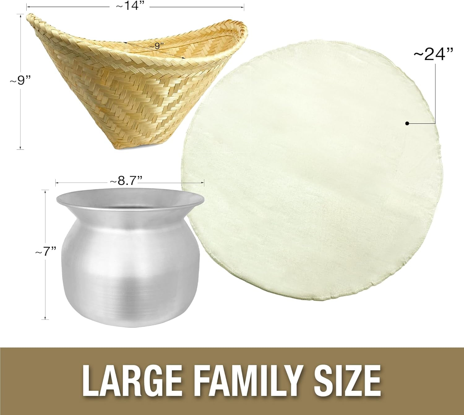 Sticky Rice Essential Starter Set - Includes Steamer Pot, Handcrafted ...