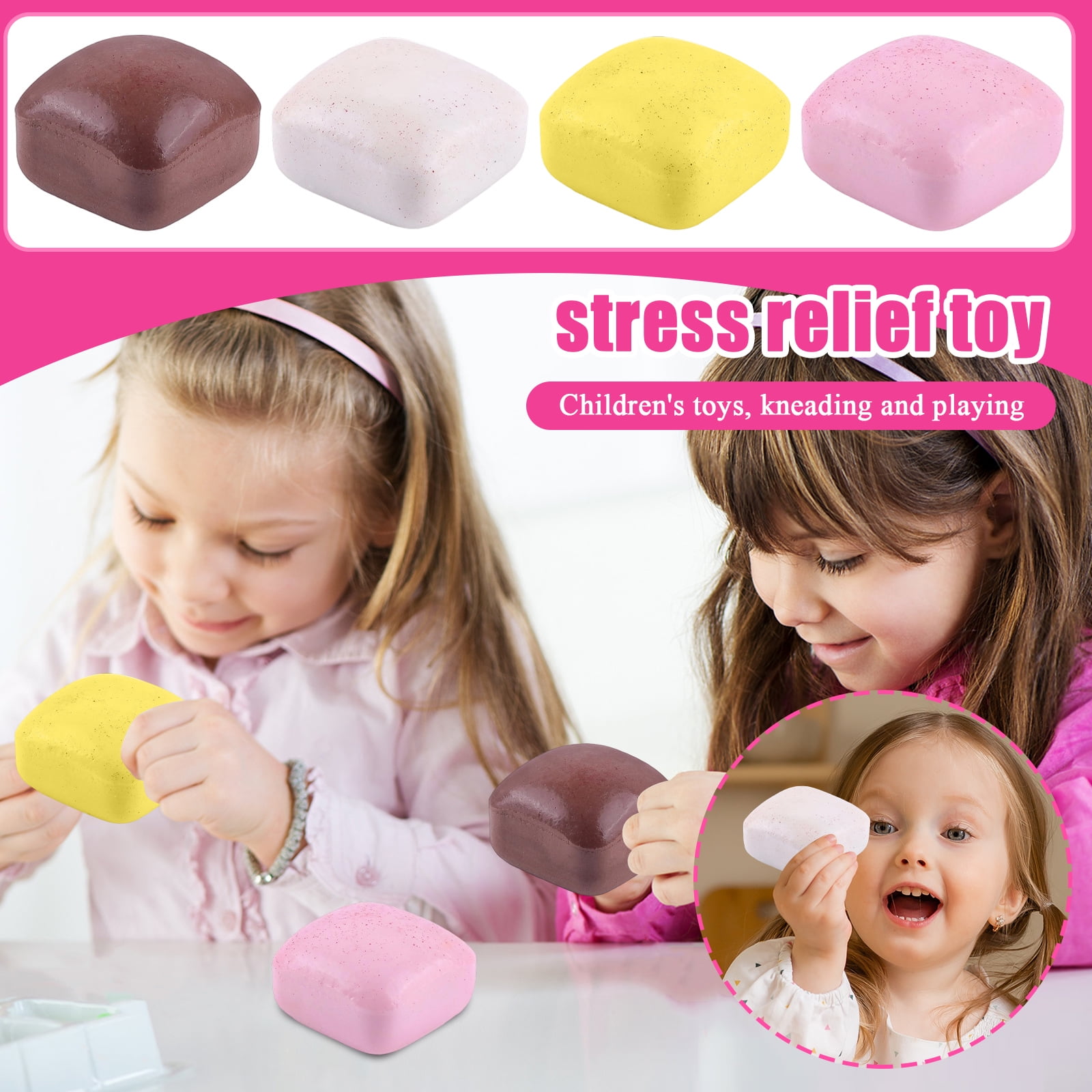 Sticky Sensory Squares Set, Slow-Rebound Wet and Soft Fidget Toys for ...