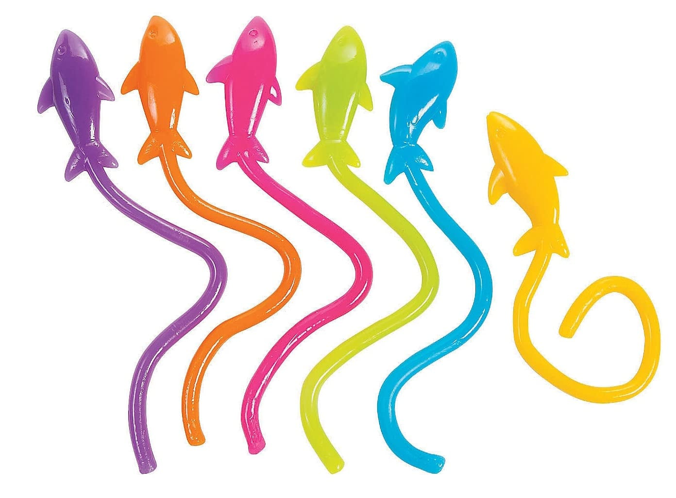Sticky Sharks Toys | 72 pc | Bulk Favors | 7 Inch | Stretchy Shark ...
