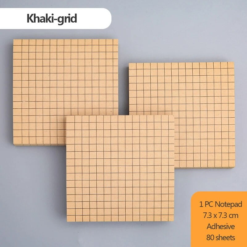 Sticky Stationery Notepad Office bookmark Sticky notes Posted it Khaki ...