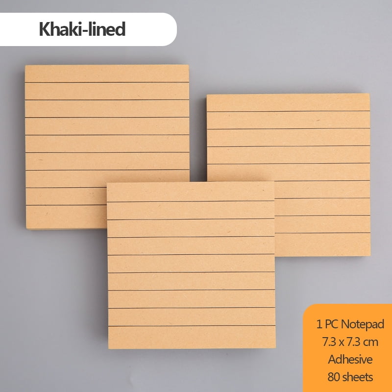 Sticky Stationery Notepad Office bookmark Sticky notes Posted it Khaki ...