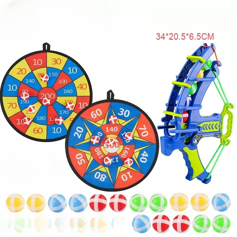 Sticky Sticky Ball Dart Board Digital Model Slingshot Throwing 16 Balls ...