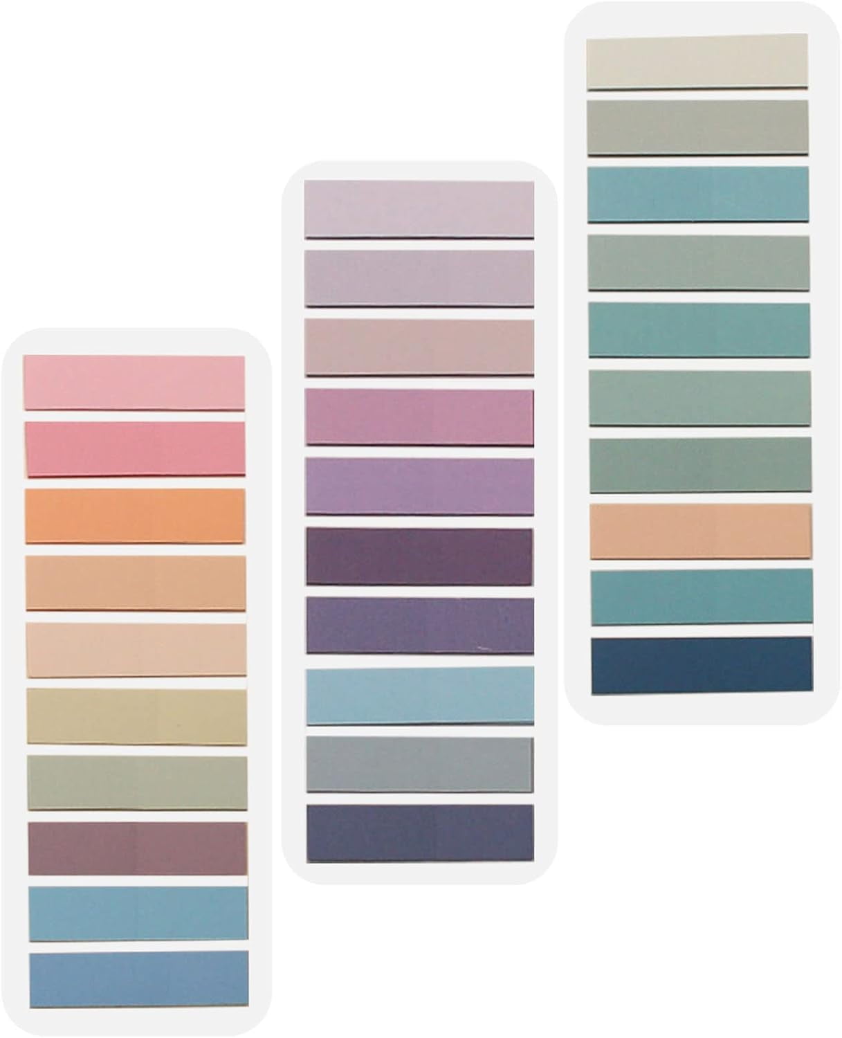 Sticky Tabs Page Markers,Morandi Sticky Note Tabs Colored Writable and Repositionable Book Flags ...