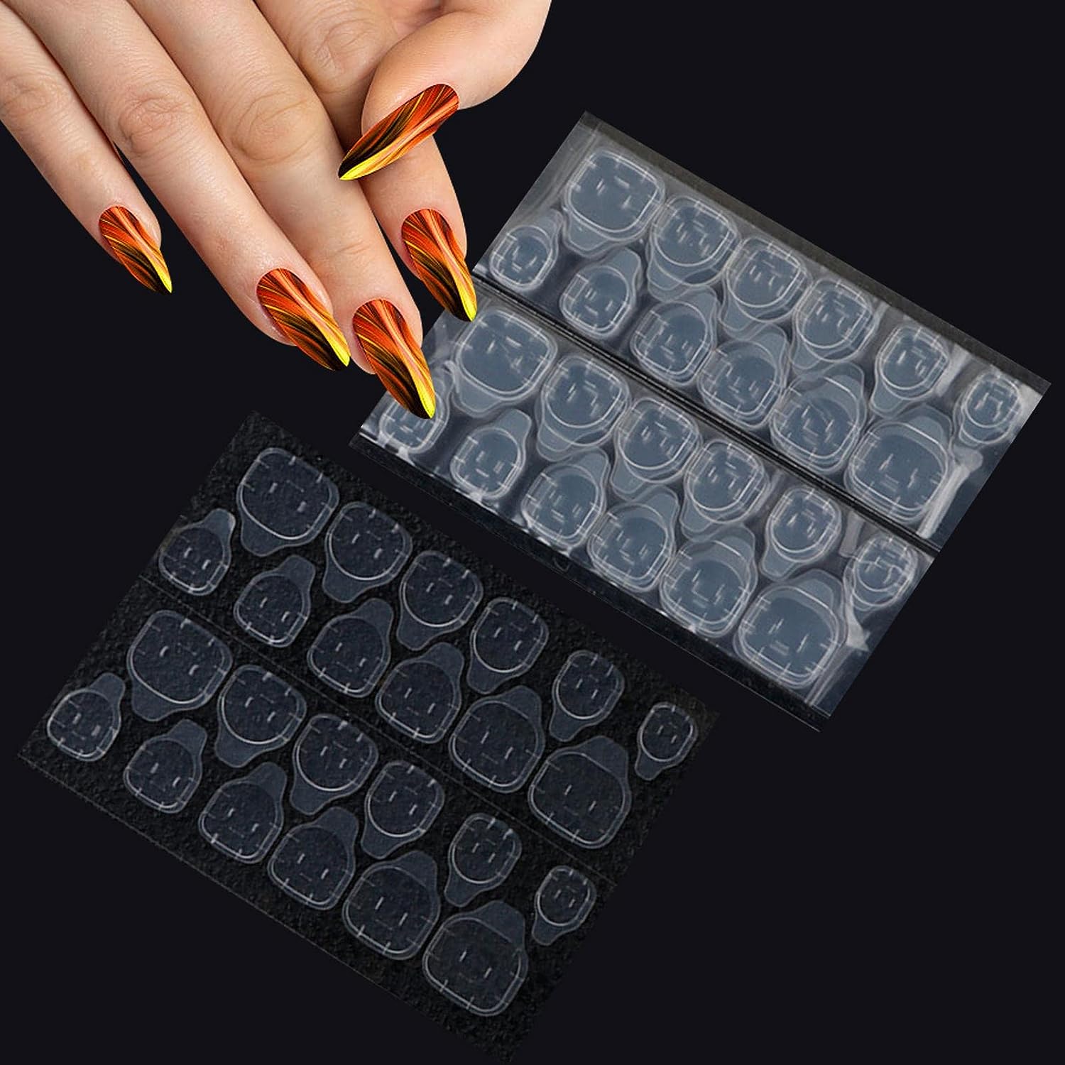 Nail Adhesive Tabs - 50 Sheets Nail Glue Stickers | Waterproof Acrylic ...