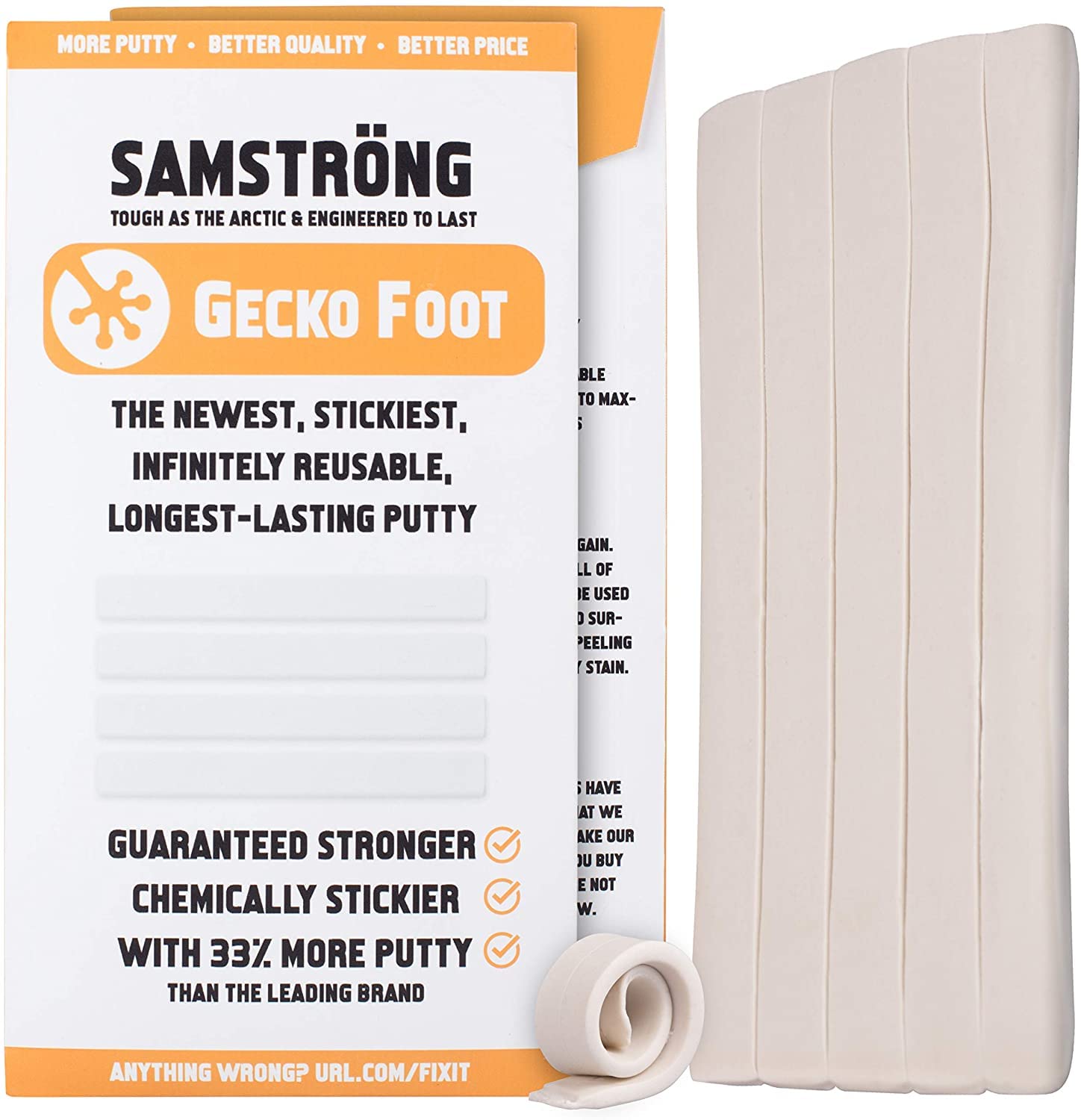 Sticky Tack - SamstrÃ¶ng Gecko Foot Putty - The Perfect Wall Putty for ...