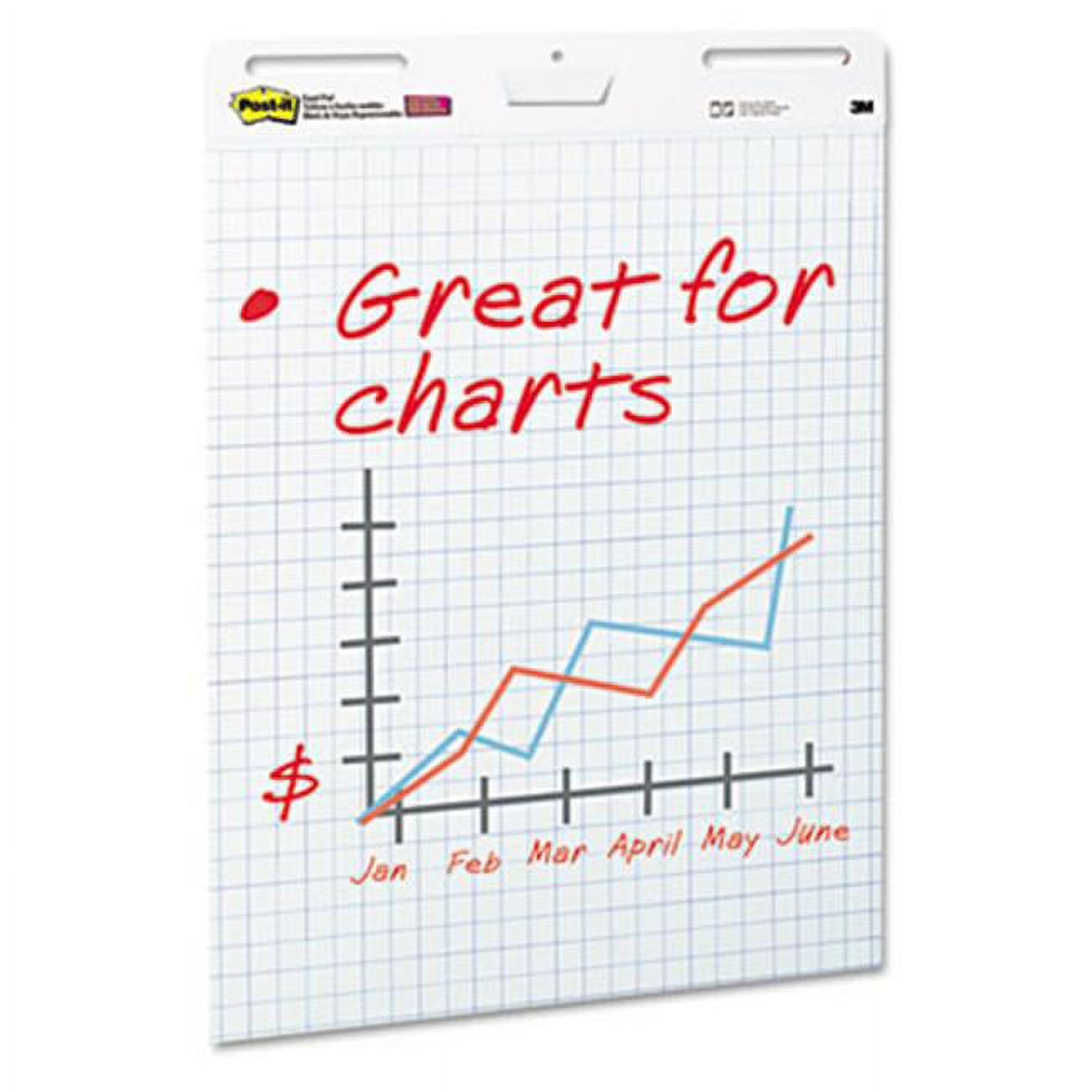 Sticky note Easel Pads Super Sticky Self-Stick Easel Pads- Quad Rule ...