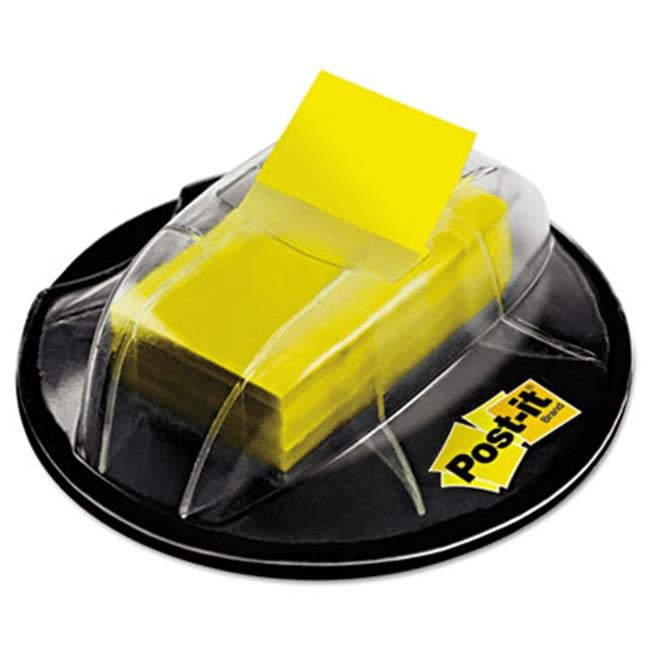 Sticky note Flags Sticky Note Flags in Desk Grip Dispenser - Yellow - 1 ...
