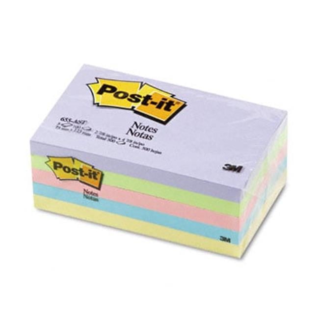 Sticky note Notes 3 x 5- Five Pastel Colors- 5 100-Sheet Pads/Pack ...