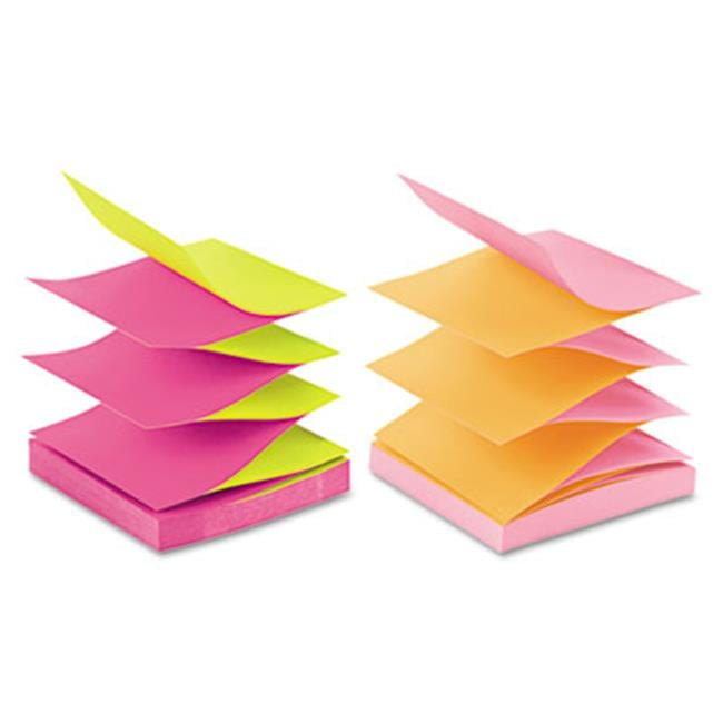 Sticky note Pop-up Notes Pop-Up Refills - 3 x 3 - 4 Alternating Neon ...
