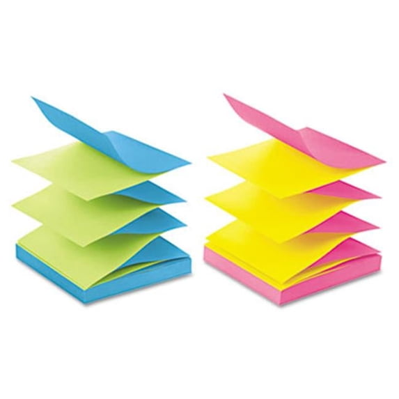 Sticky note Pop-up Notes Pop-Up Refills- 3 x 3- 4 Alternating Ultra ...