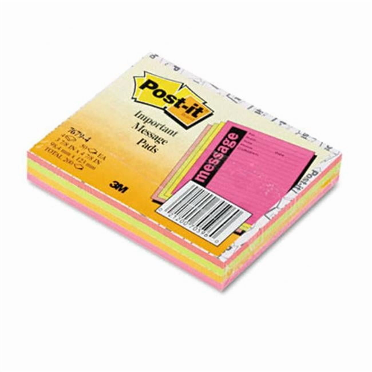 Sticky note Super Sticky Super Sticky Message Pads- 3-7/8 x 4-7/8- Neon ...