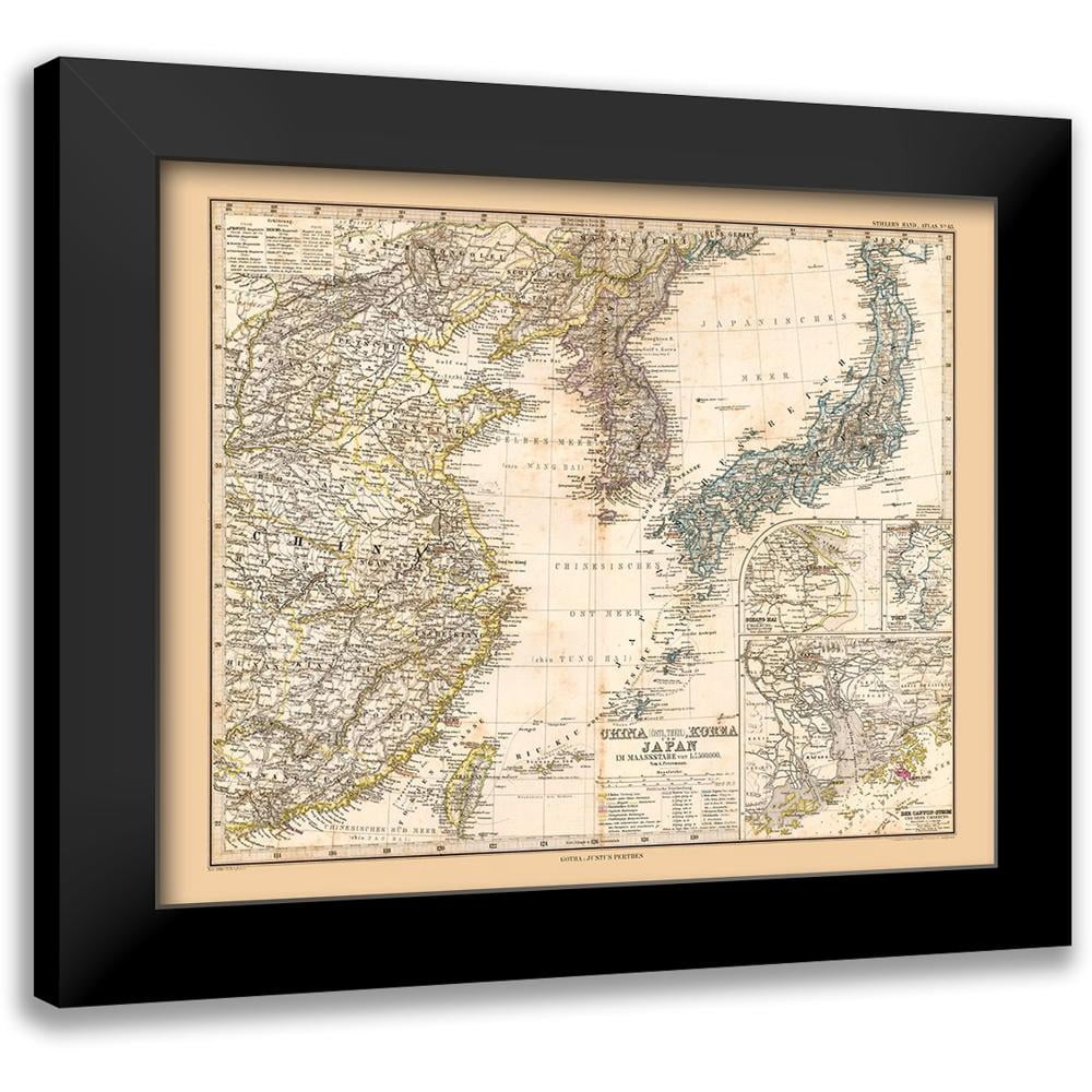 Stieler 14x12 Black Modern Framed Museum Art Print Titled - Asia China ...