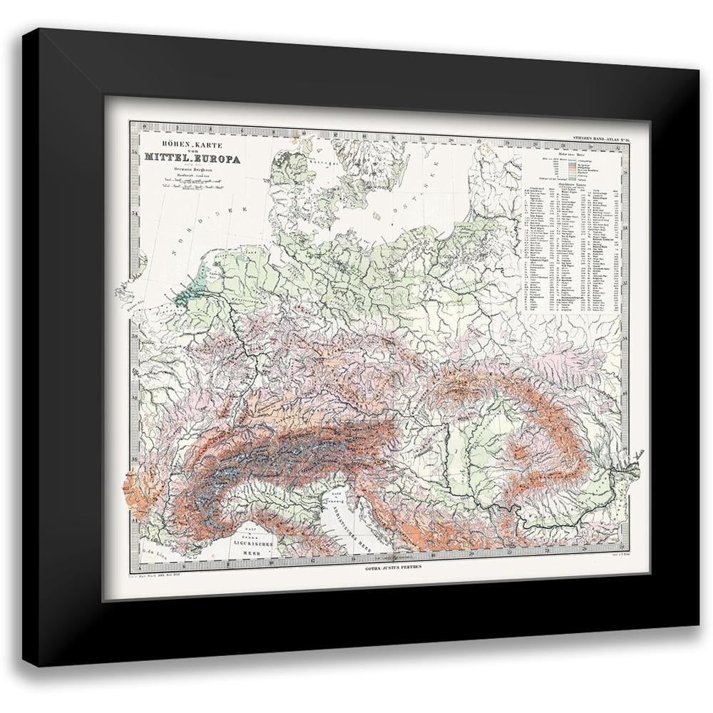 Stieler 17x15 Black Modern Framed Museum Art Print Titled - Central ...
