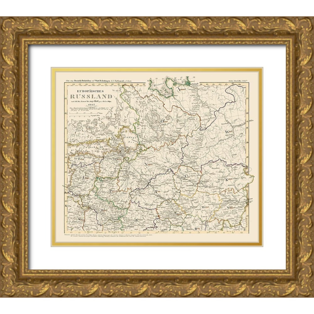 Stieler 17x15 Gold Ornate Wood Framed with Double Matting Museum Art ...