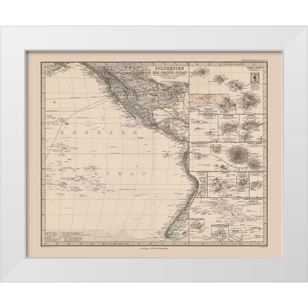 Stieler 18x15 White Modern Wood Framed Museum Art Print Titled ...