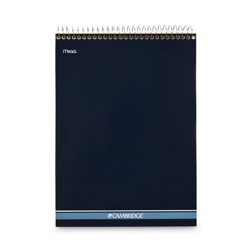 Stiff-Back Wire Bound Notepad, Wide/legal Rule, Canary/blue Cover, 70 ...