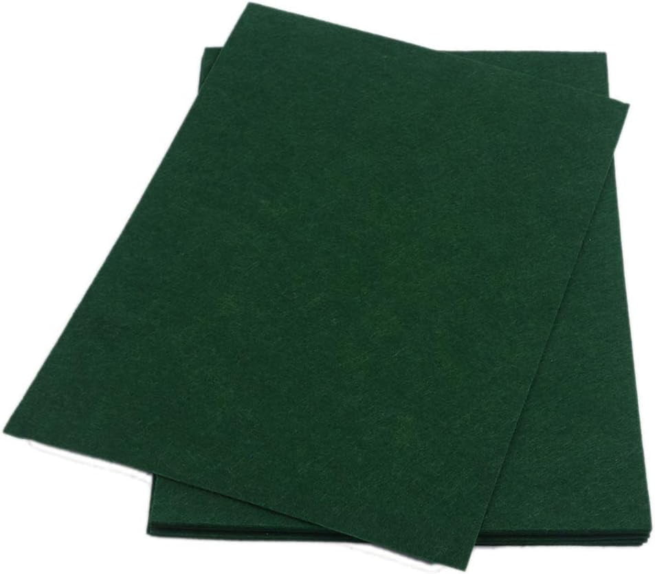 Stiff Felt Sheets Thick Felt 9 Inch X 12 Inch - 12 Pcs Pack, Dark Green ...