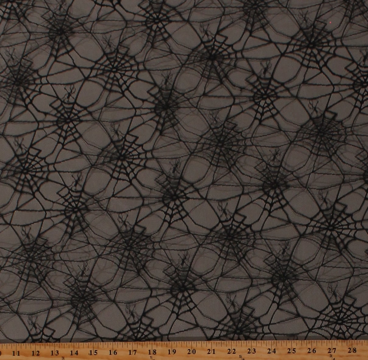 Stiff Lace Spiderwebs Spiders Black Lace Fabric by the Yard (D170.58 ...