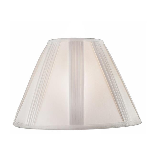 Stiffel 9 x 18 x 13 in. White Linen French Drape Hardback Empire Lamp ...