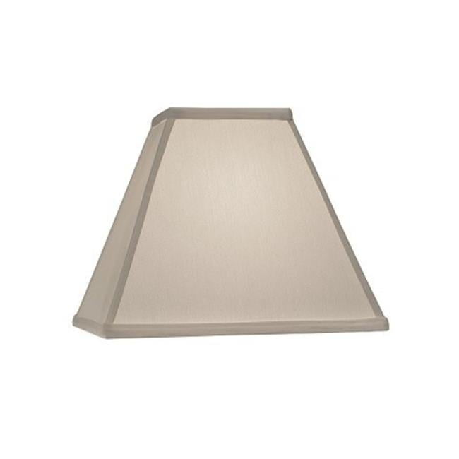 Stiffel ST172 4 x 8 x 8 in. Ivory Shadow Hardback Tapered Square Lamp ...