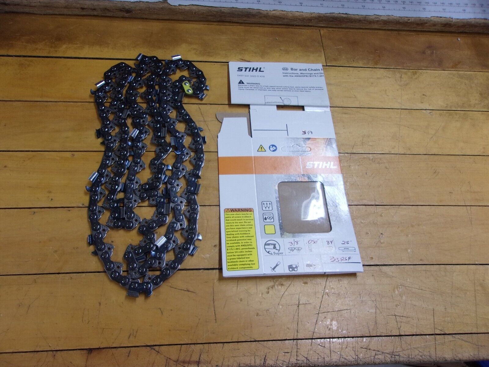 Stihl 25-inch Chainsaw Chain 33RSF Full Chisel Skip Tooth 3/8" Pitch ...