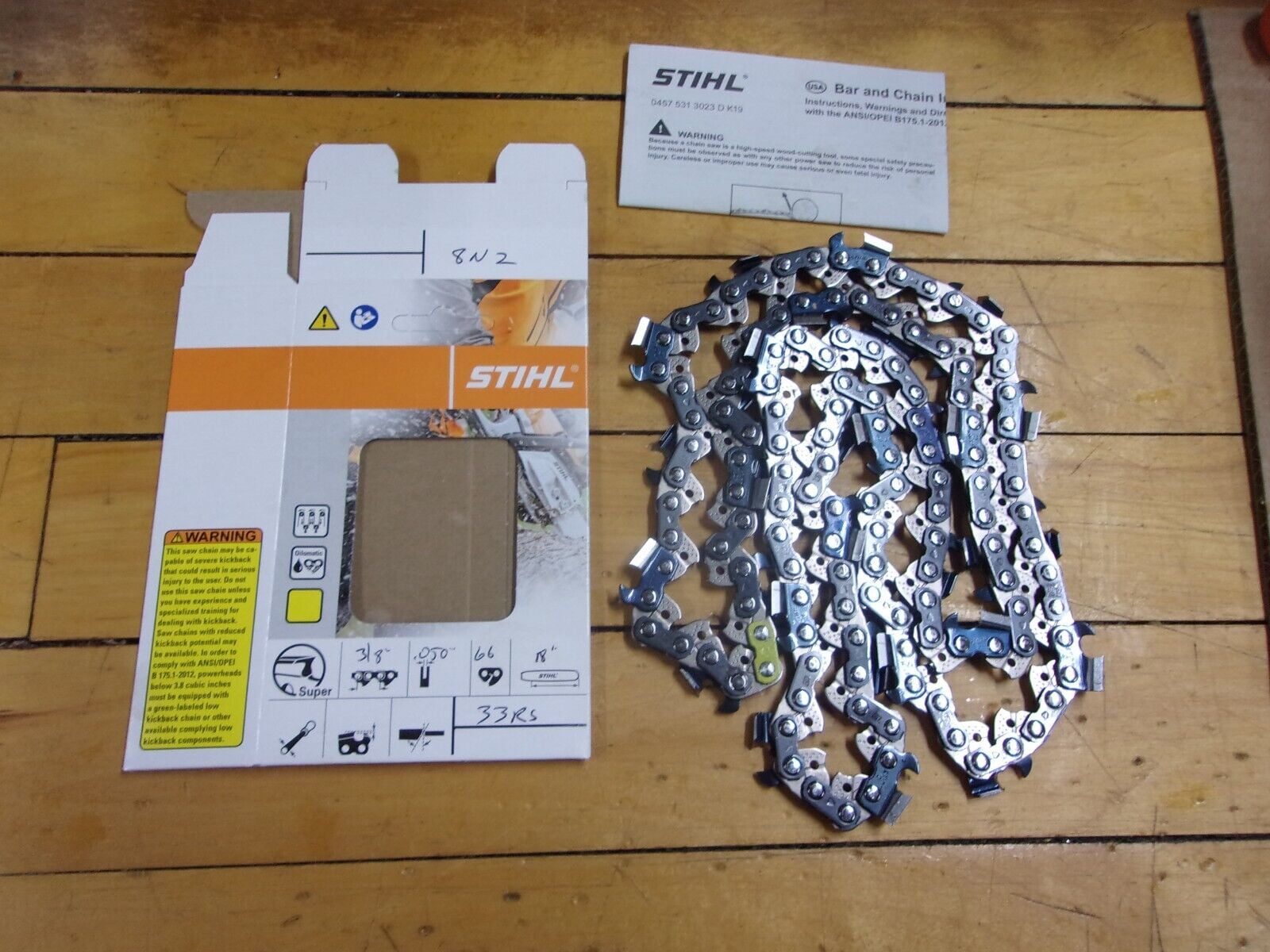 Stihl OEM 18-inch Chainsaw Chain 3/8-inch Pitch .050-inch Gauge Full ...