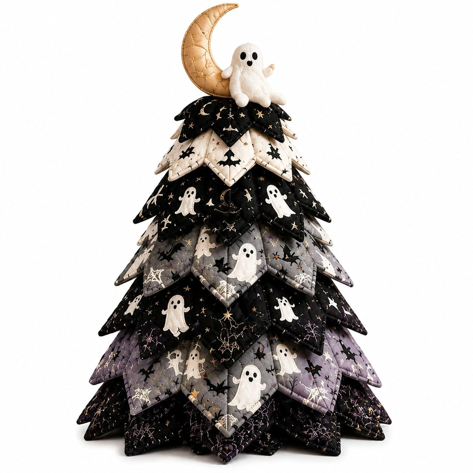 Stijggn Christmas & Halloween DIY Quilted Fabric Tree Craft Kit, 3D ...
