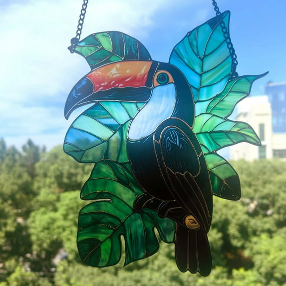 Stijggn Suncatcher Light Catcher Window Decorations Toucan Wall Decor ...