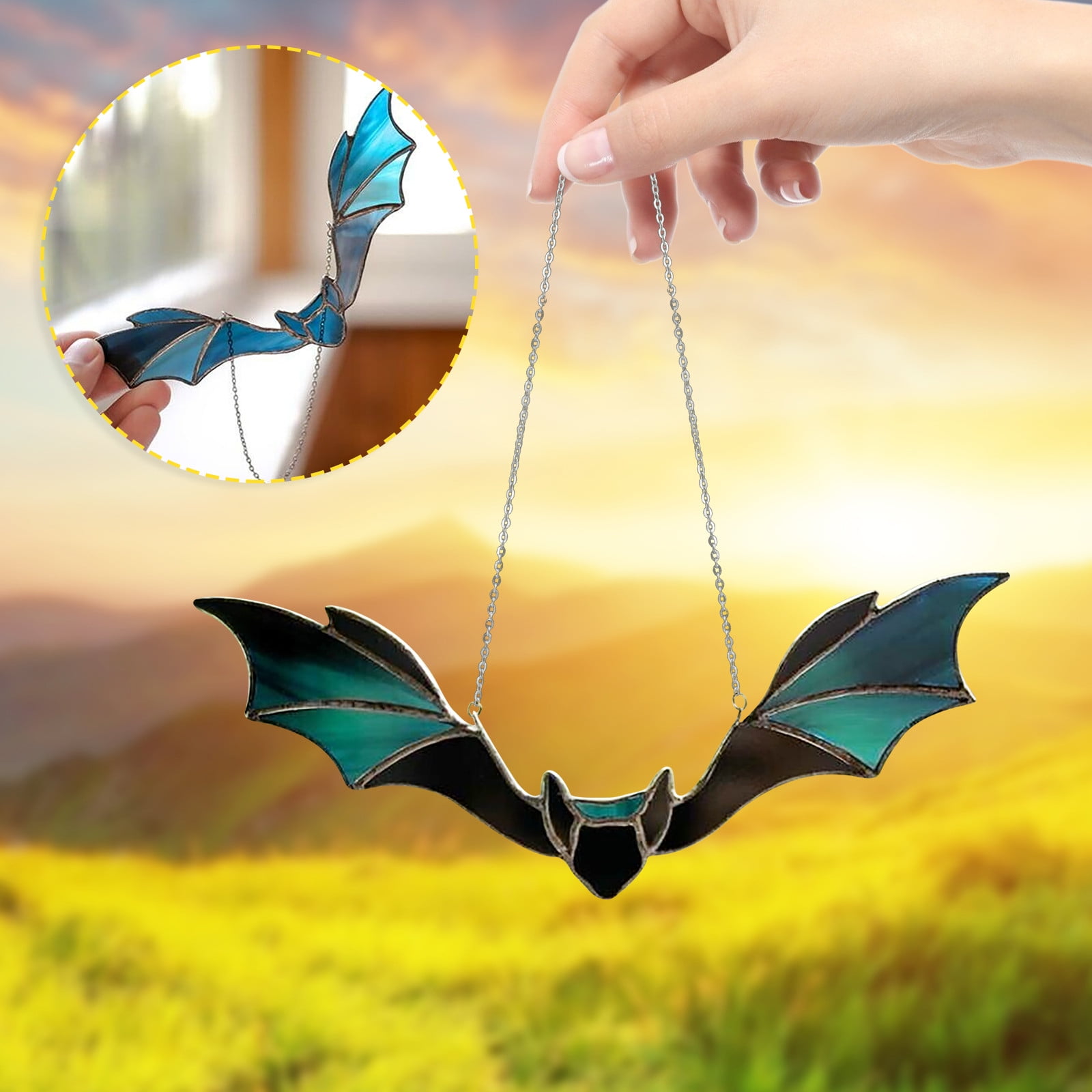 Stijggn Suncatchers for Windows Hanging Halloween Outdoor Decorations ...