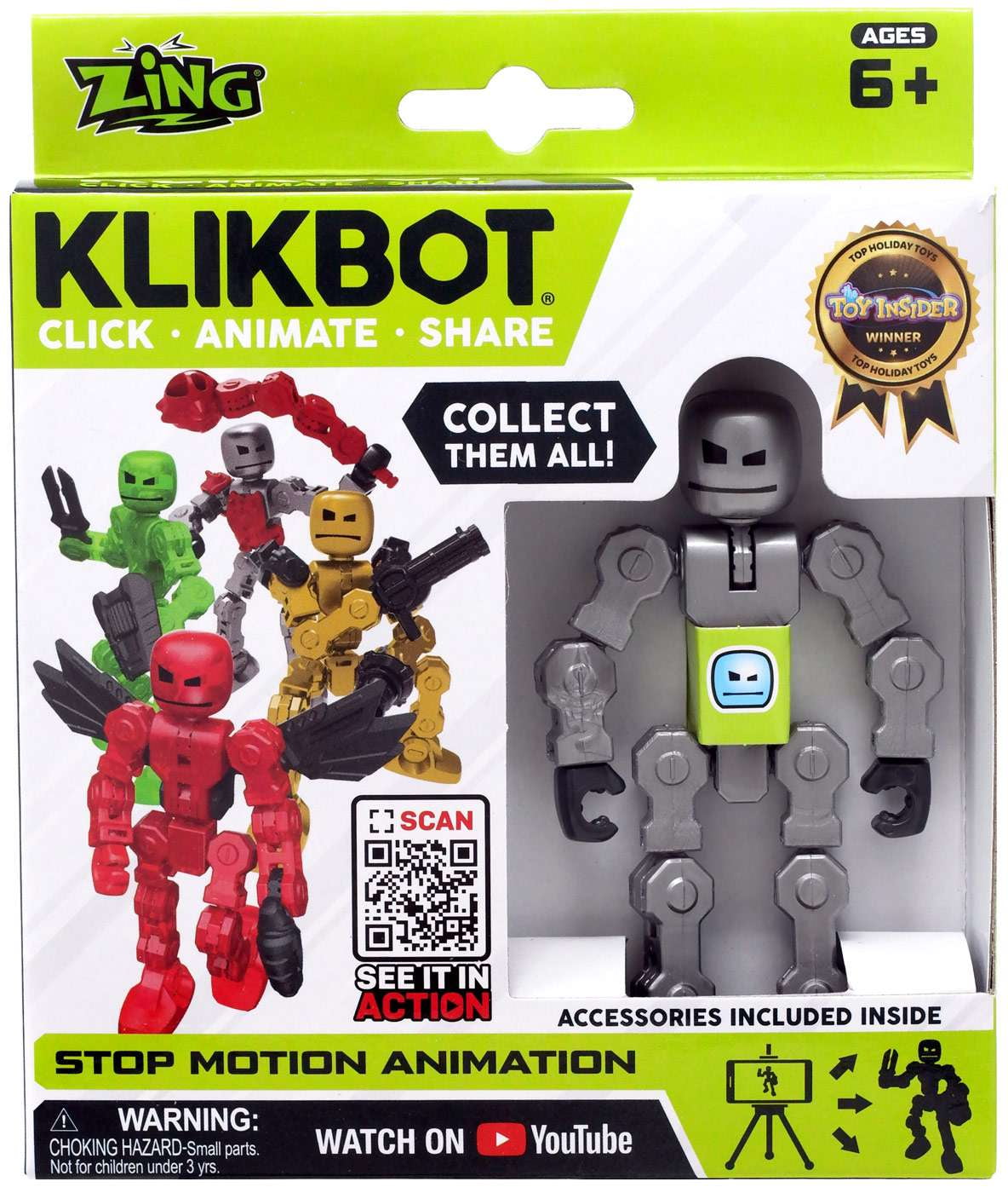 Stikbot Klikbot Action Figure - Silver - Walmart.com