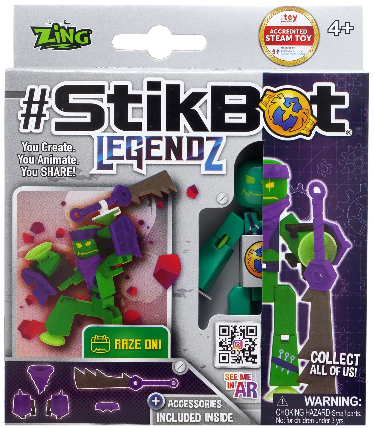 Stikbot Legendz Raze Oni Figure - Walmart.com