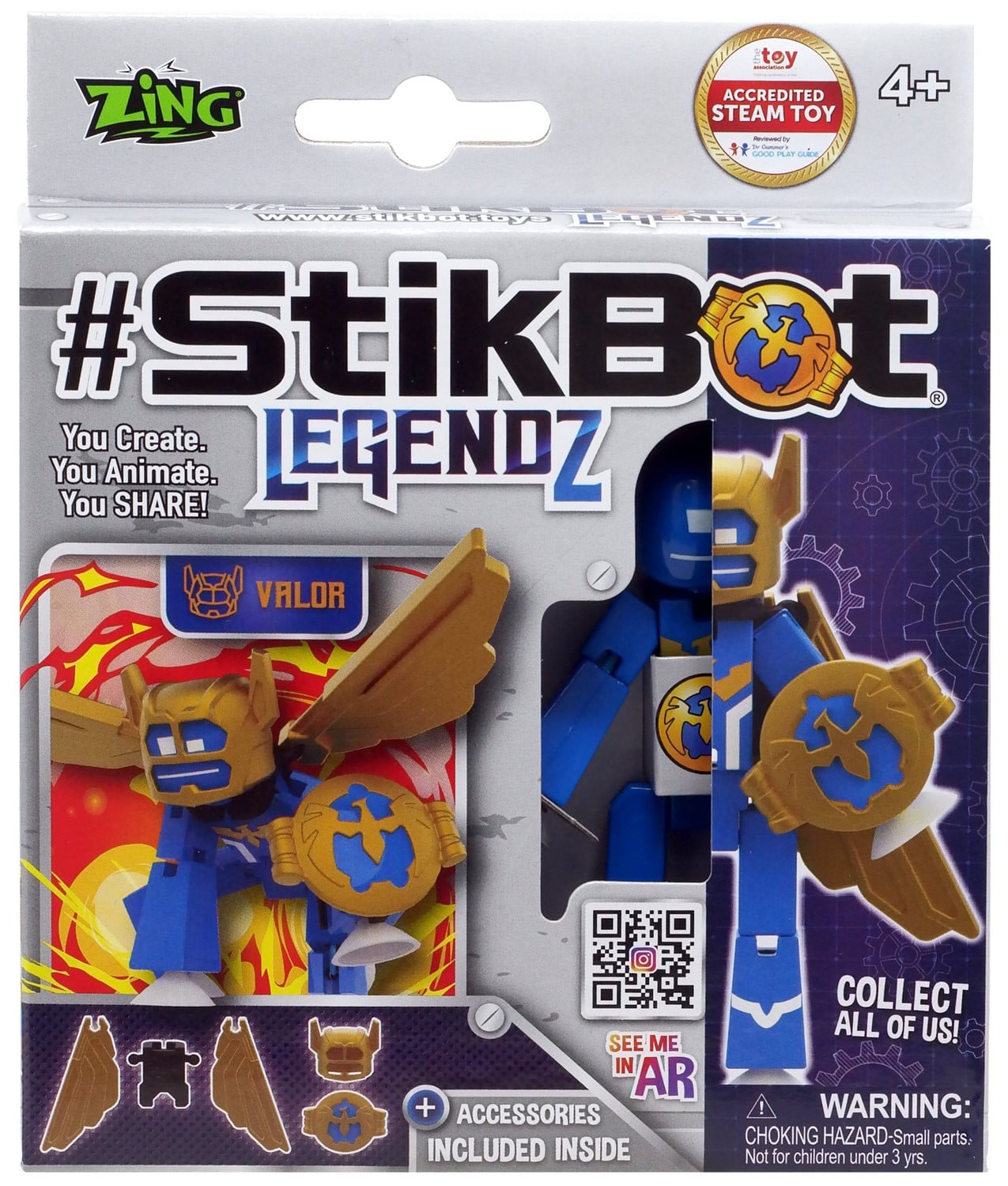 Stikbot Legendz Valor Figure - Walmart.com