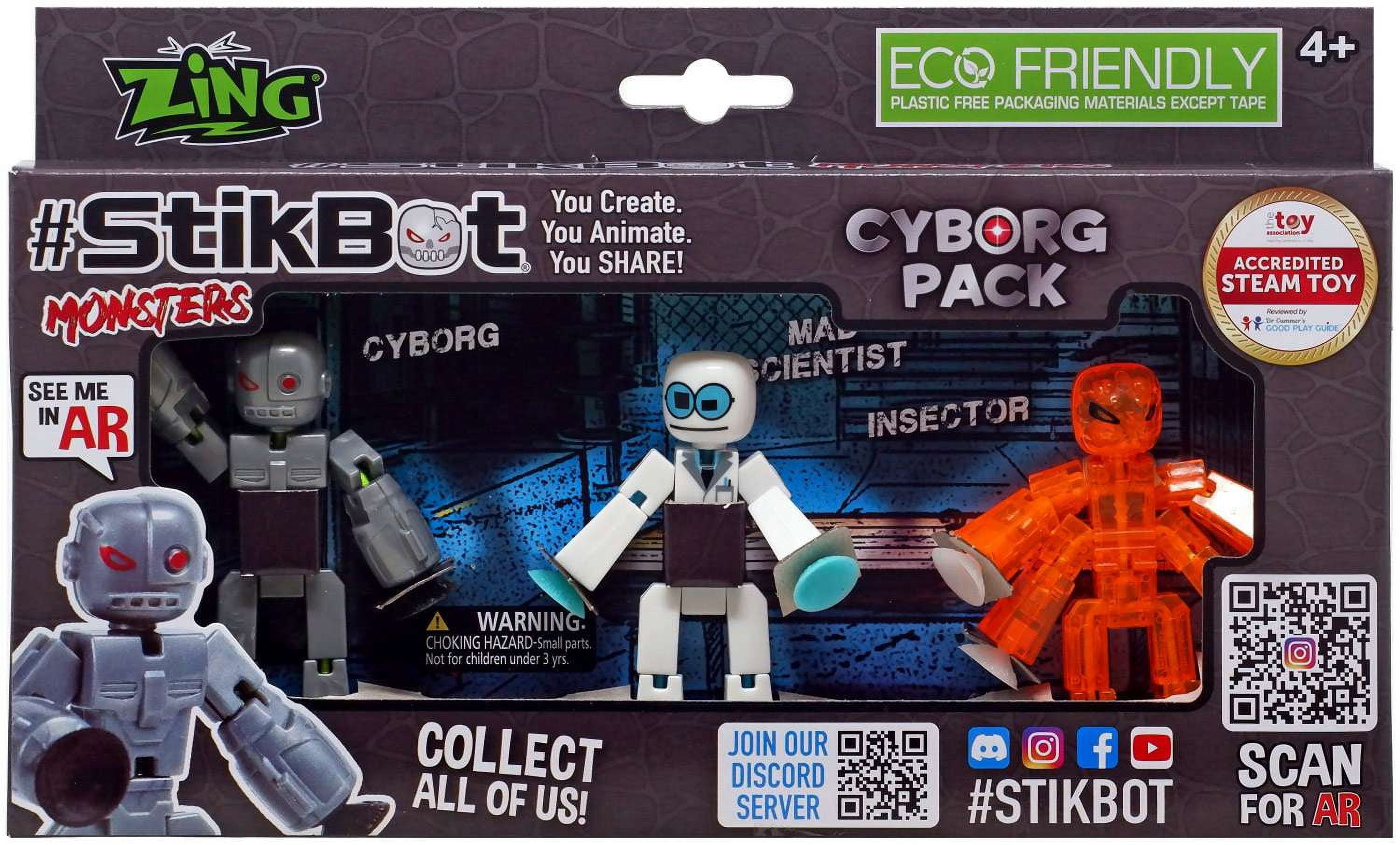 Stikbot Monsters Cyborg Pack - Walmart.com