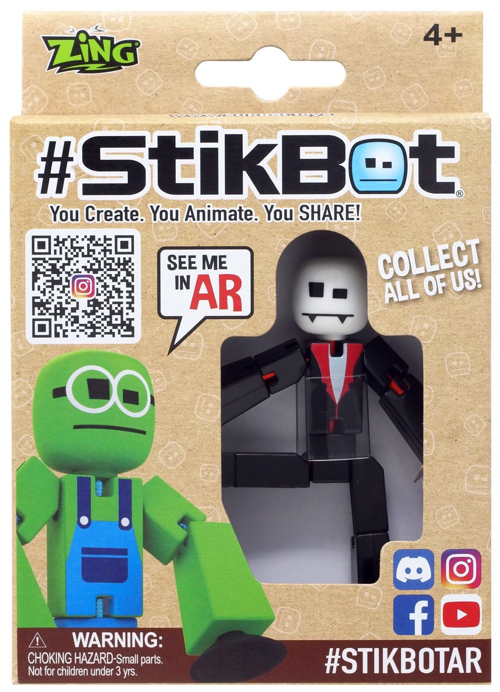 ZING Stikbot Vampire Collectible Action Figure - Walmart.com