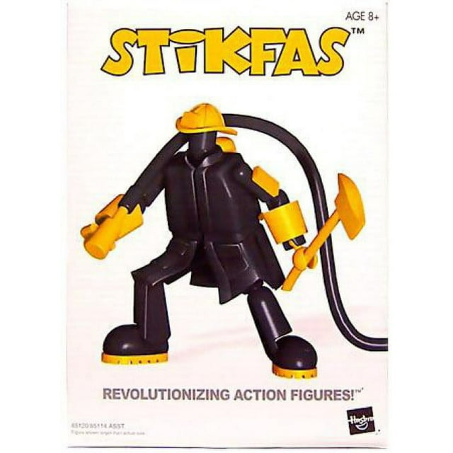 Stikfas Alpha Male Firefighter Play Collectible Action Figure Kit ...
