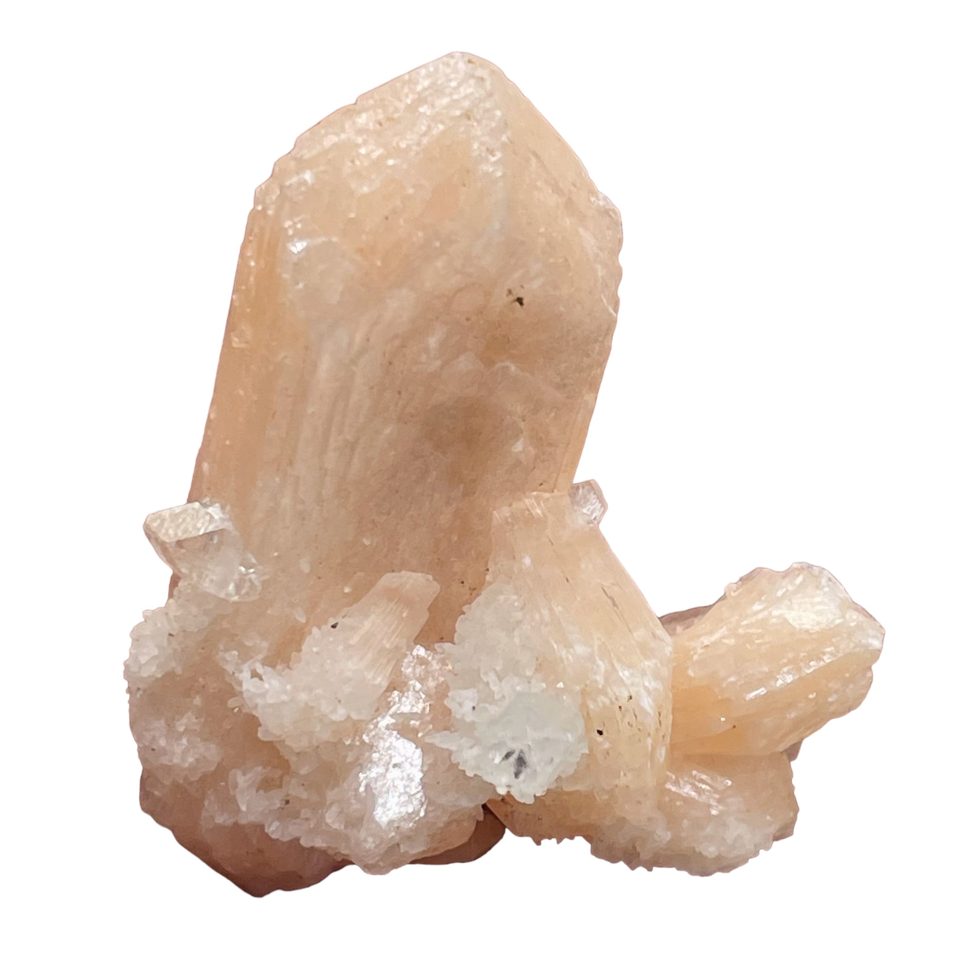 Stilbite Crystal Natural Collector's Specimen |1.2g | 30x40x25mm | Pink ...