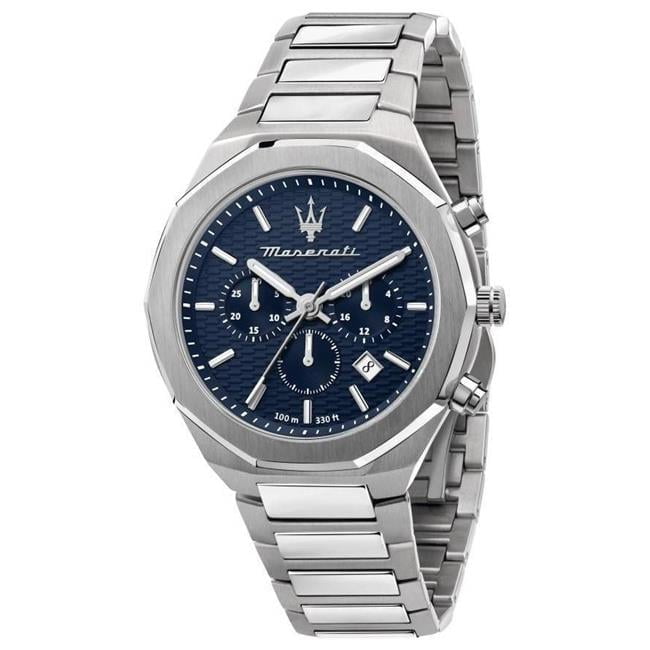 Stile Chronograph Blue Dial Quartz 100M Men Watch for Adult - Blue ...
