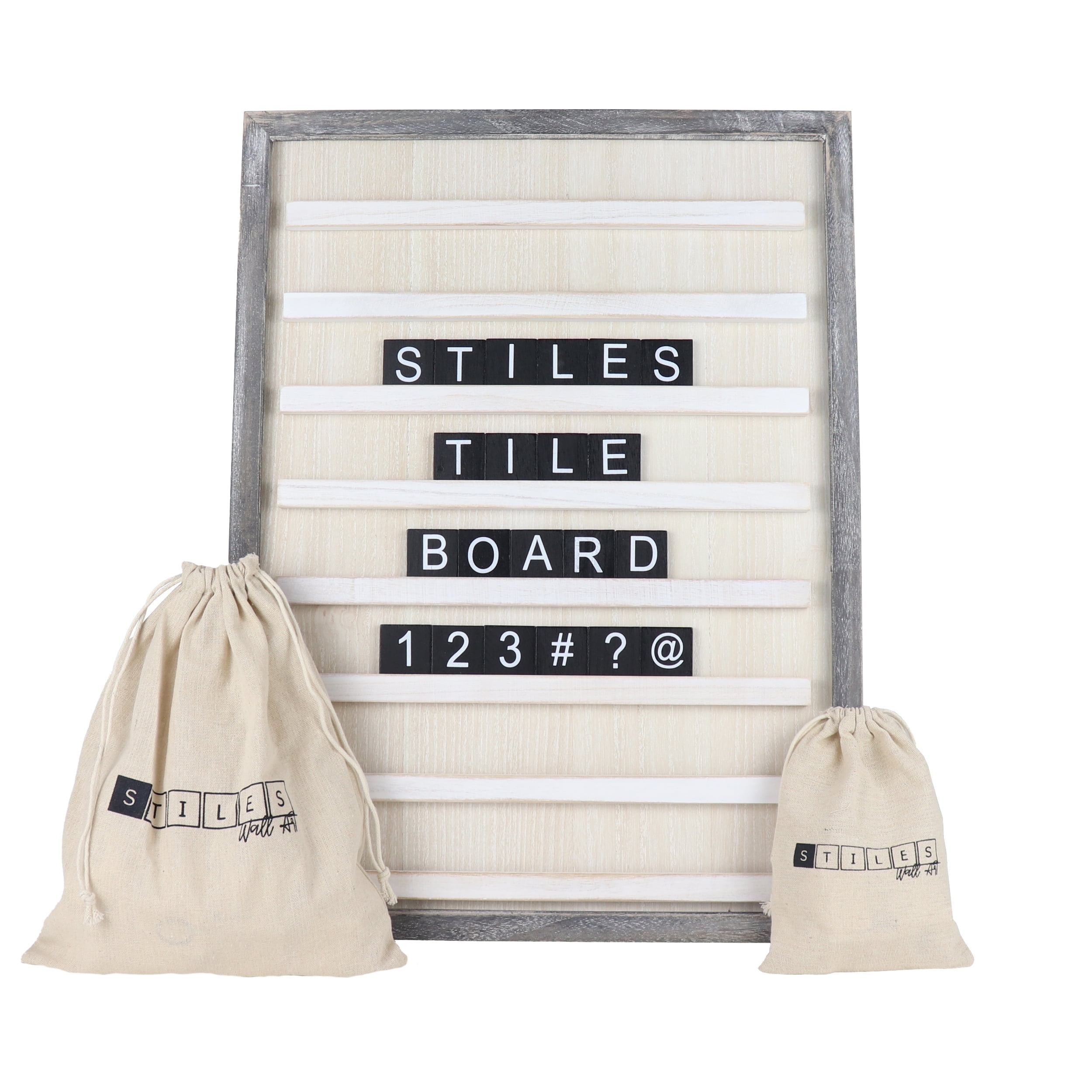 Stiles Tile Letter Board Set, Wooden Message Board with 122 Letters and ...