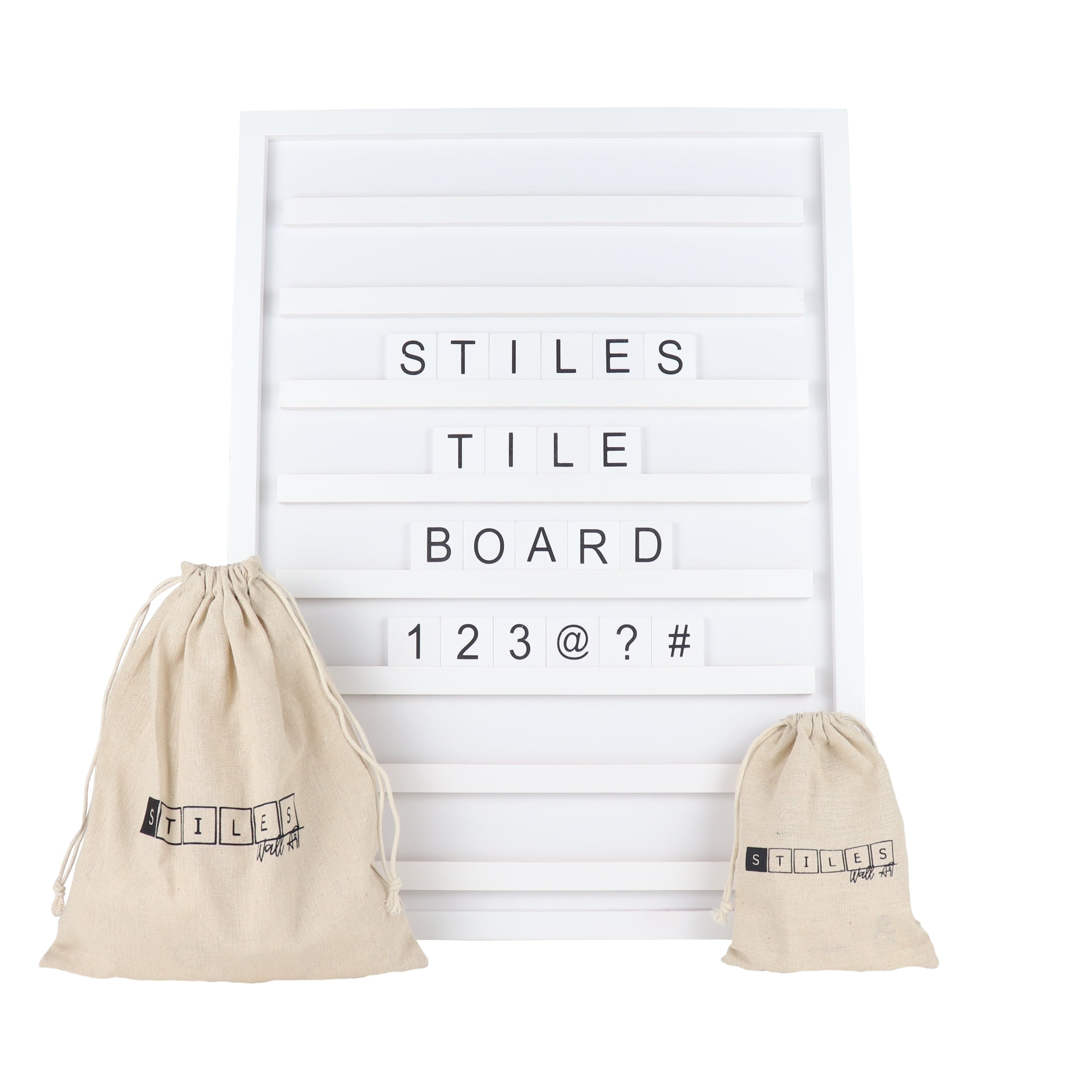 Stiles Tile Letter Board Set, Wooden Message Board with 122 Letters and ...