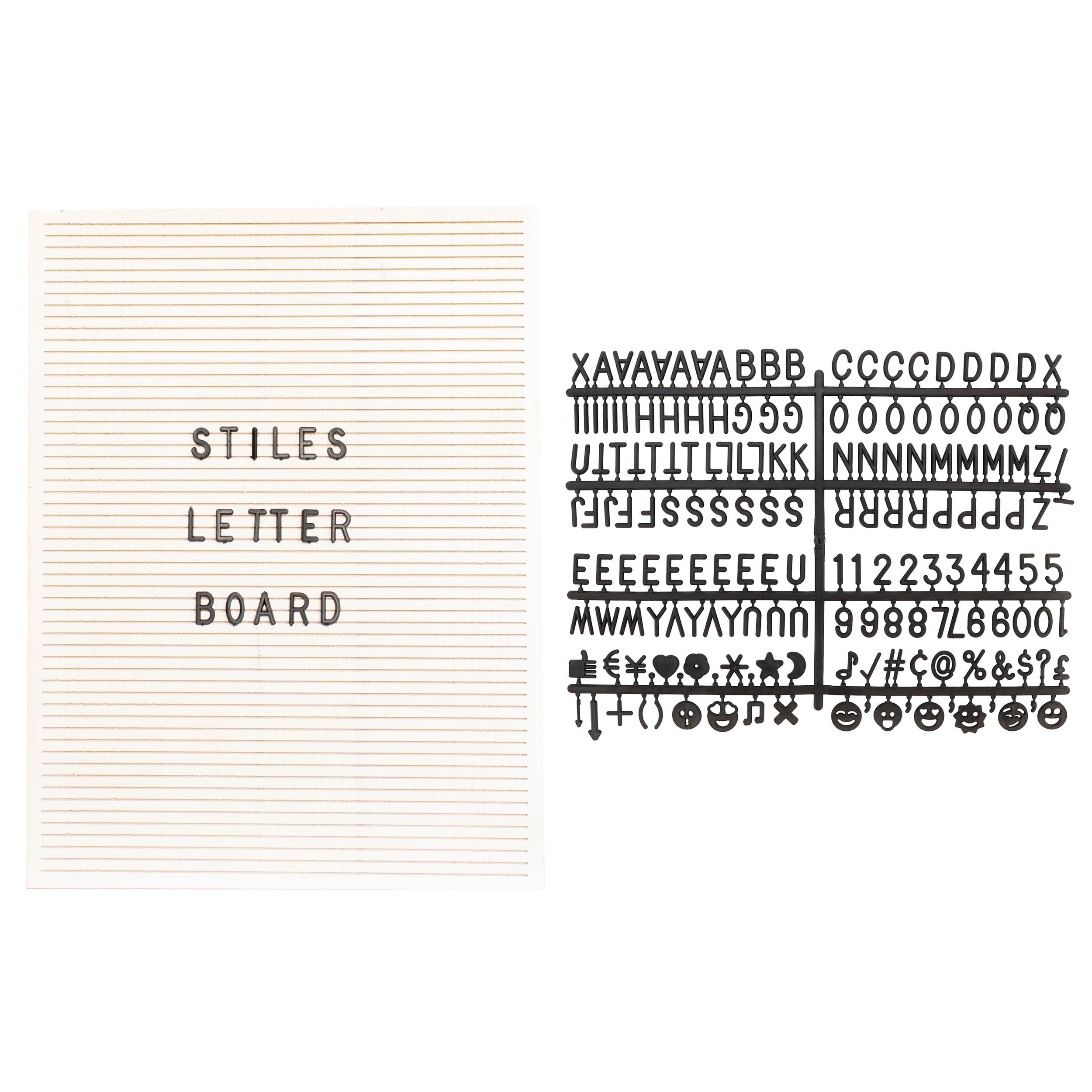 Stiles Wood Letter Board Set, Message Board with 440 Letters, Numbers ...