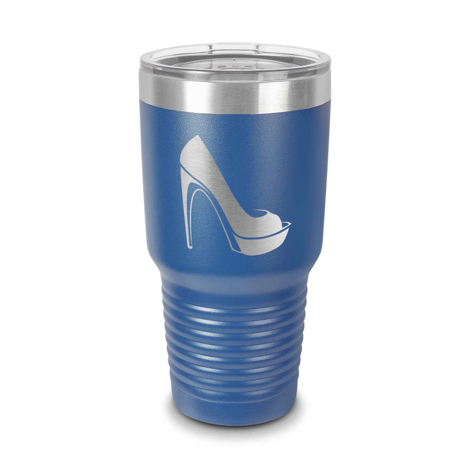 Stiletto Heel Tumbler 30 Oz Laser Engraved W Clear Lid Stainless