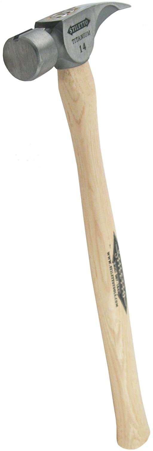 Milwaukee TI14SS 14 oz Titanium Smooth Face Hammer with 18 in. Straight ...
