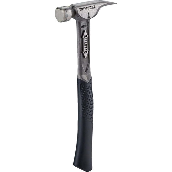 Stiletto TRMB TRIMBONE 10oz Titanium Hammer, Smooth Steel Face, Curved ...