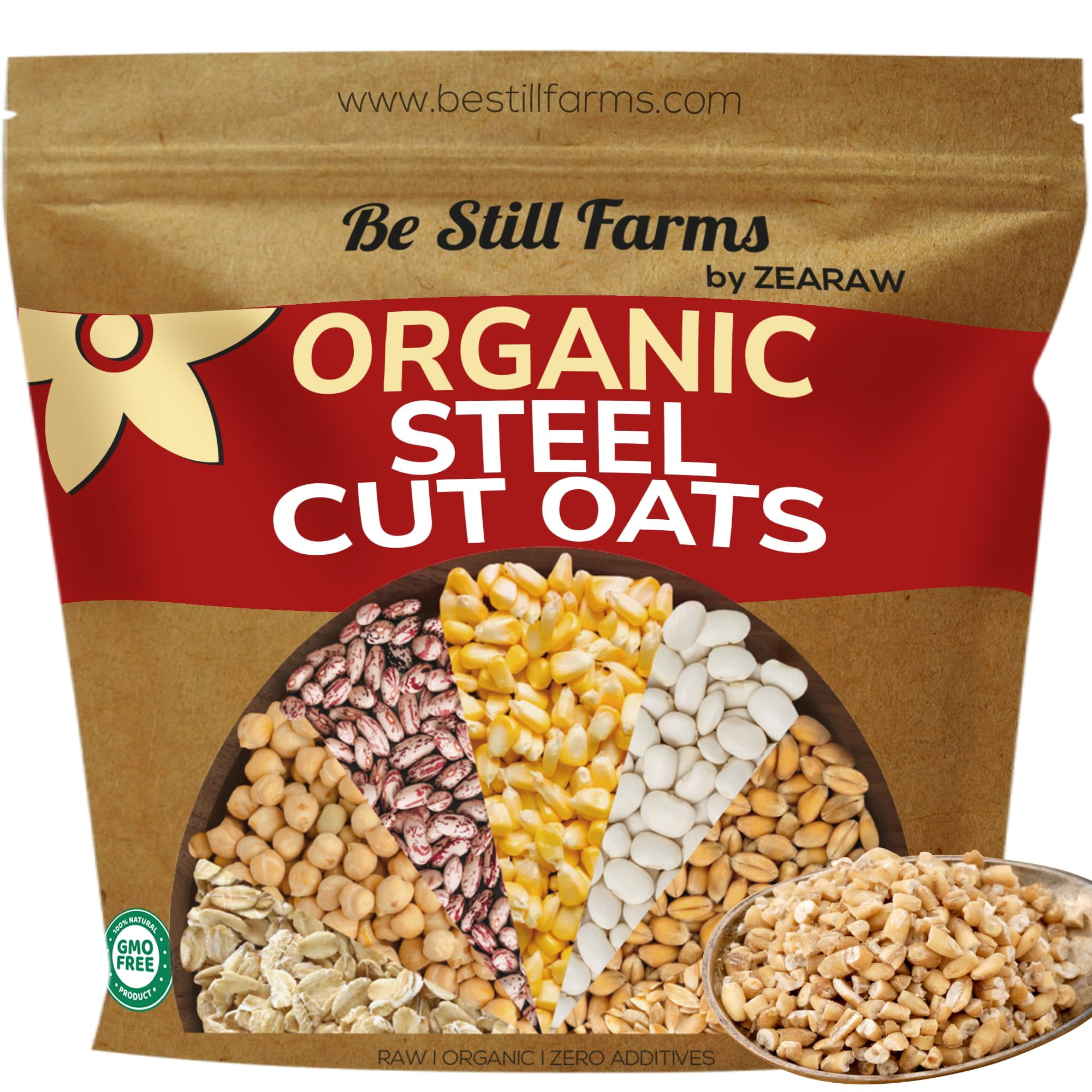 Be Still Farms Steel CCF19 Cut Oats Organic Bulk (2.8 lb) - Irish Cut ...