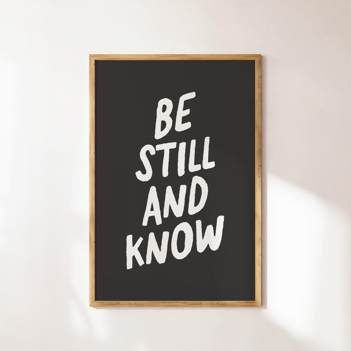 Be Still And Know, Christian Wall Art, Minimalist Christian Quote ...